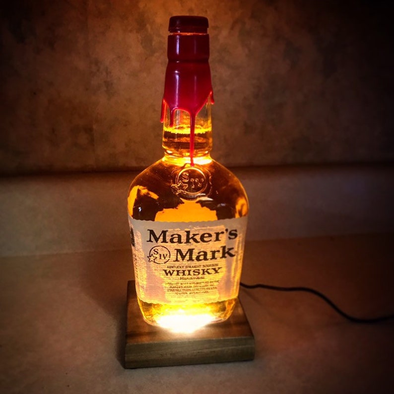 Reclaimed Maker's Mark Bottle Accent Desk Lamp - Etsy