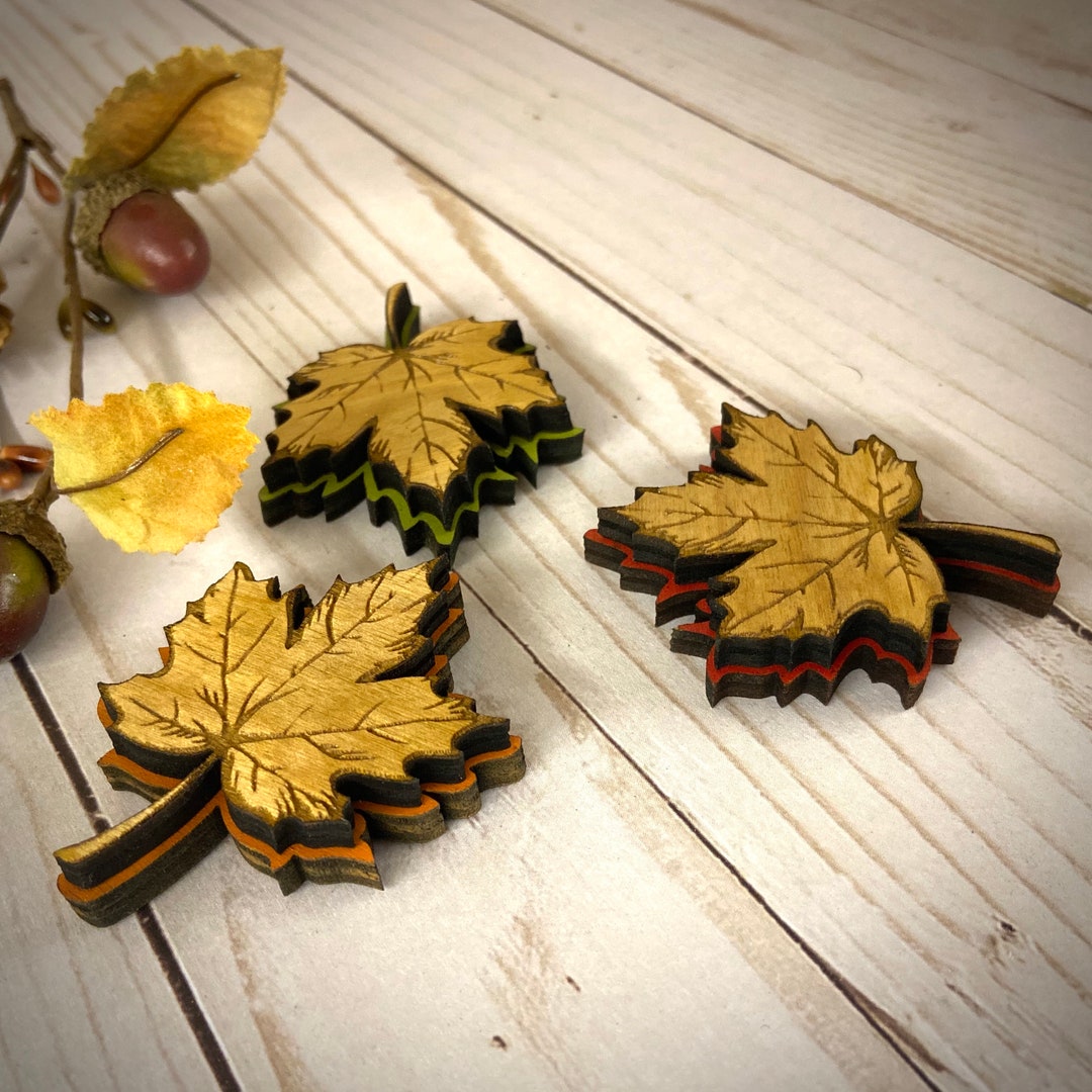 Fall Leaves Refrigerator Magnets, Thanksgiving Home Decor, 3 Magnet Set ...