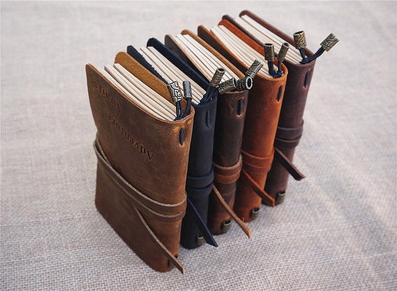 Personalized travel journal Custom leather bound journal | Etsy