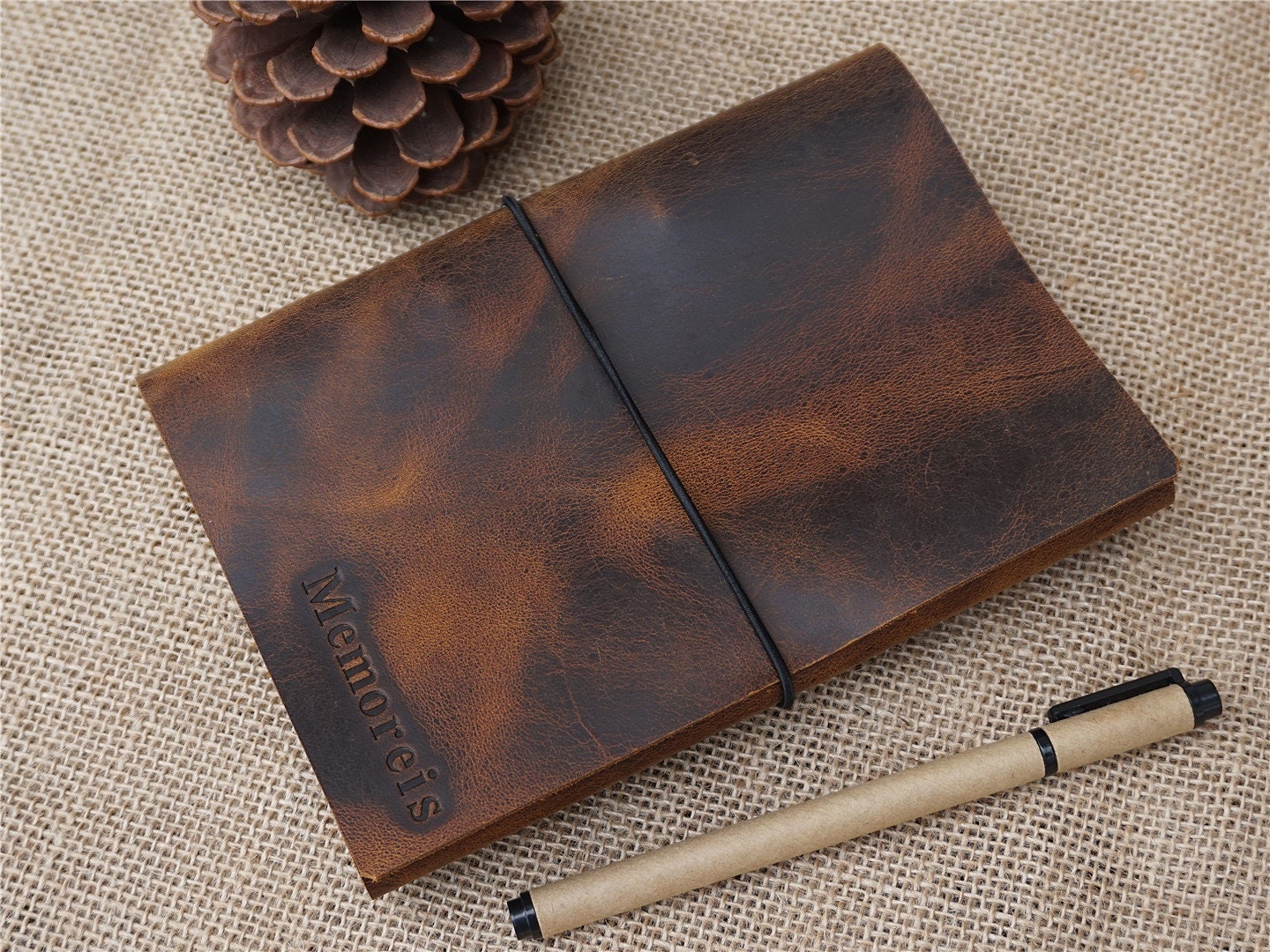 Custom personalize leather Planner Engraved monogram leather | Etsy