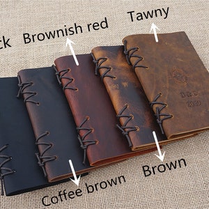 Personalized Leather Journal Custom Leather Journal Lined Paper Leather ...