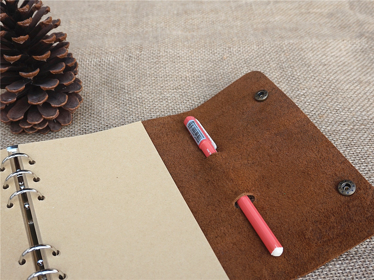 Custom Stamp Leather Notebook Personalized Leather Journal - Etsy