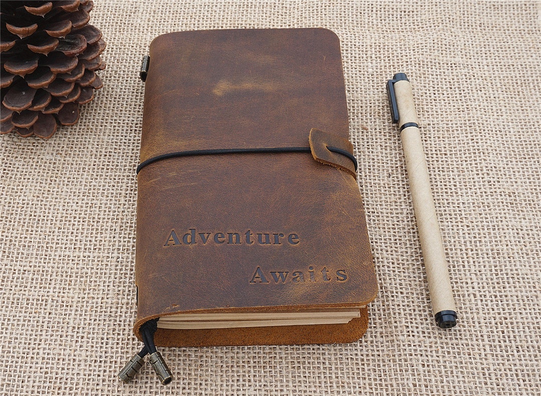 Travel Journal Leather Journal Personalized Journal Travel Notebook ...
