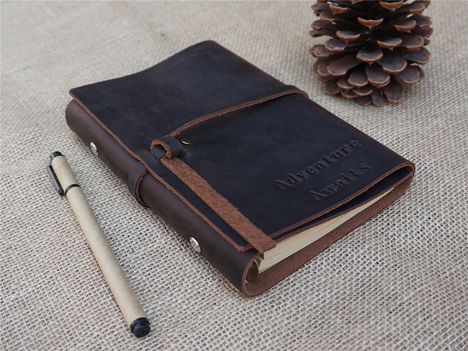 Refillable Leather Journal Personalized Leather Diary Custom Leather ...