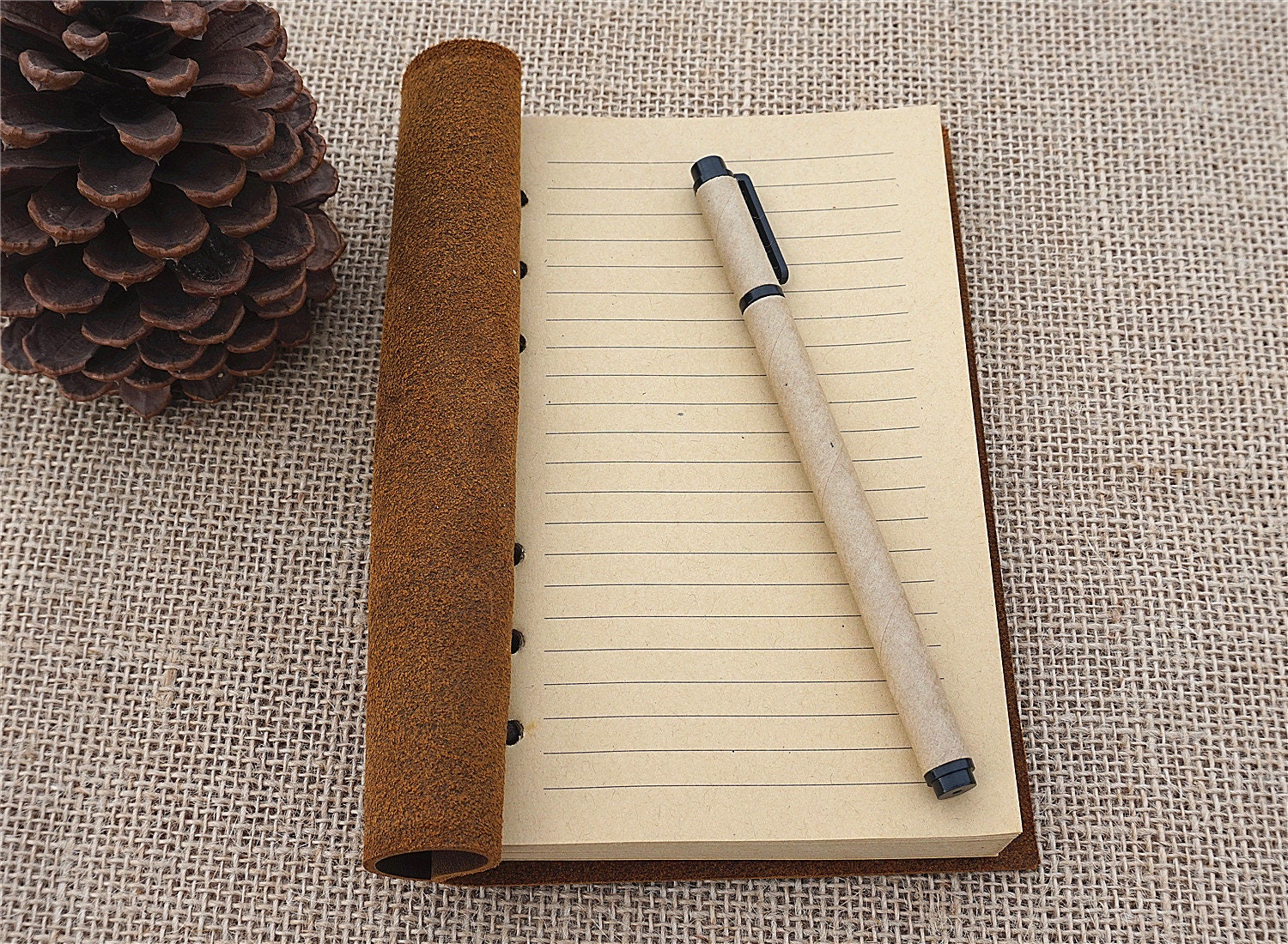 Leather Notebook Hand Bound Journal Personalized Leather | Etsy