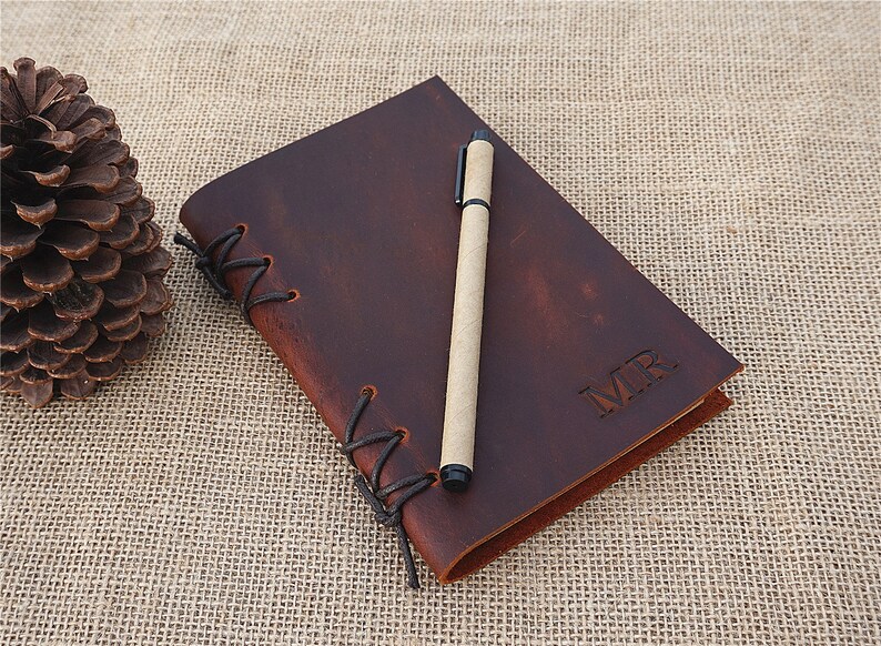 Personalized Leather Journal Custom Leather Journal Lined | Etsy