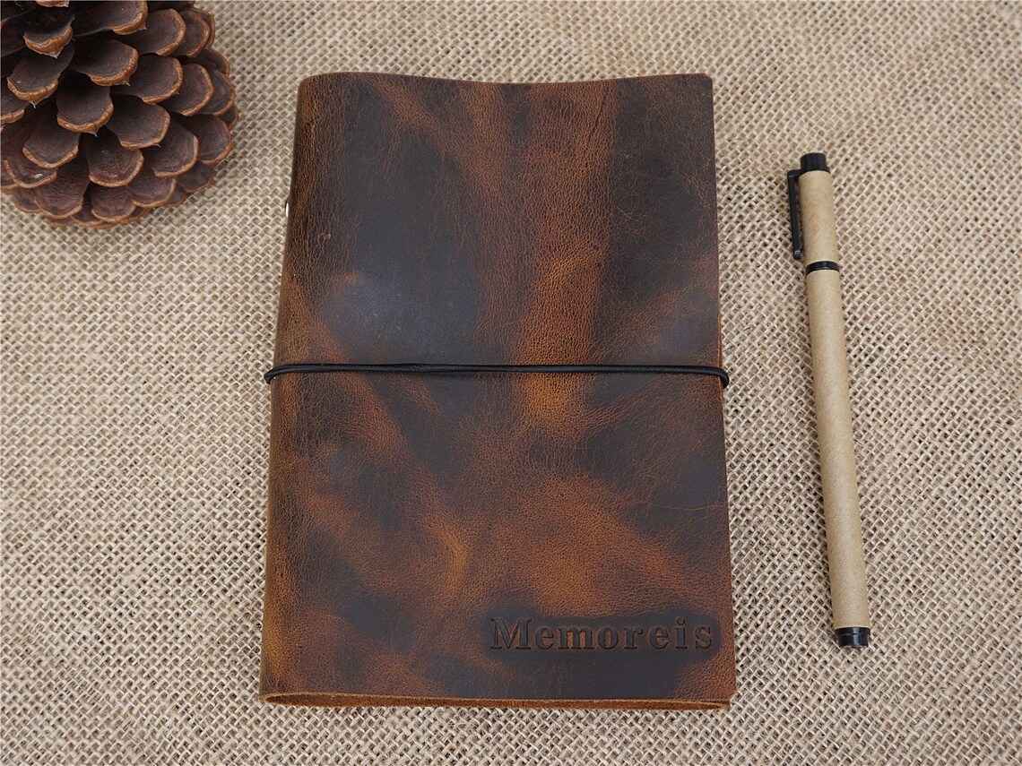 Custom Personalize Leather Planner Engraved Monogram Leather | Etsy