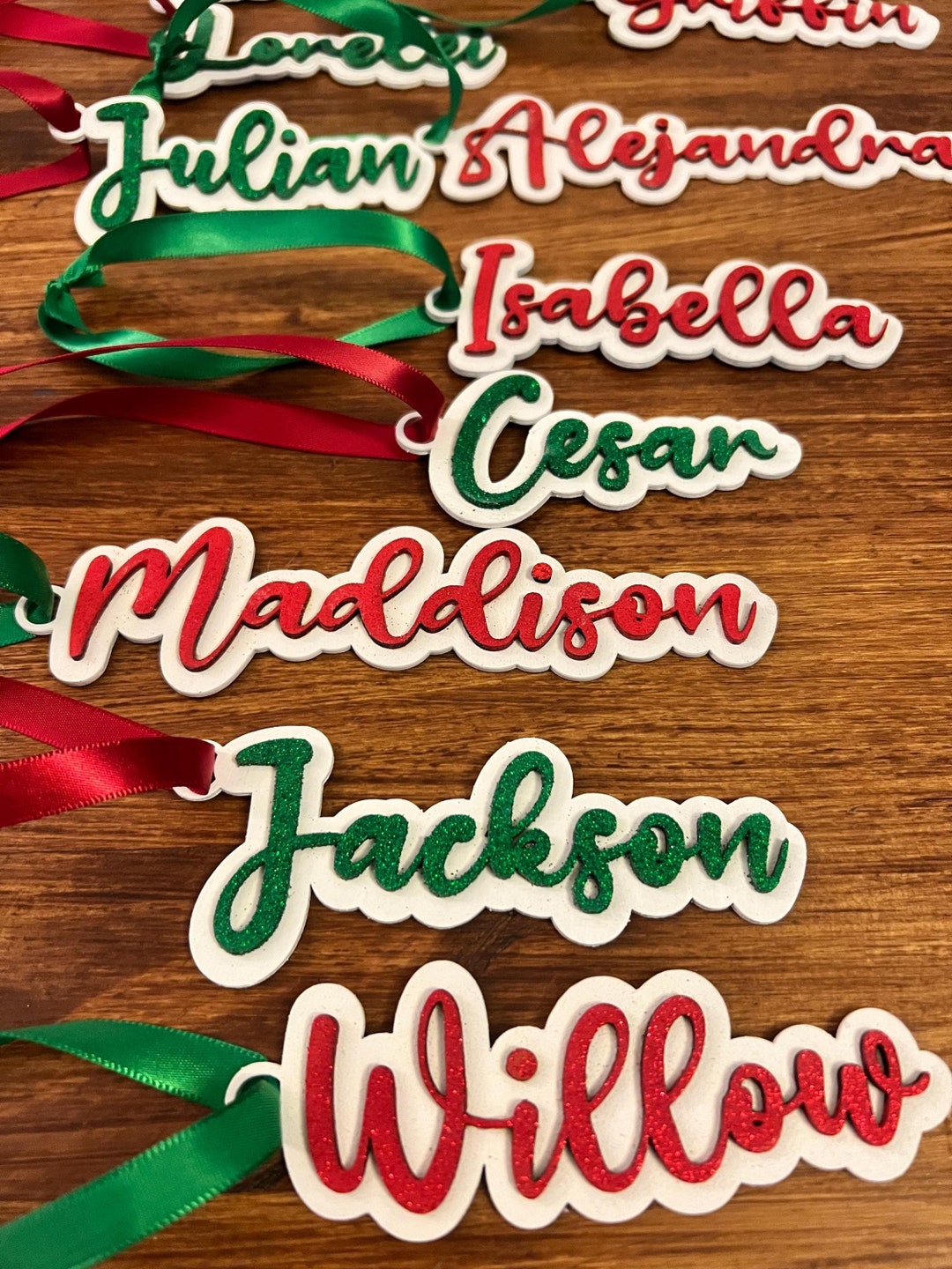 Personalized Wood Name Tag | Stocking Name Tag | Gift Name Tag ...