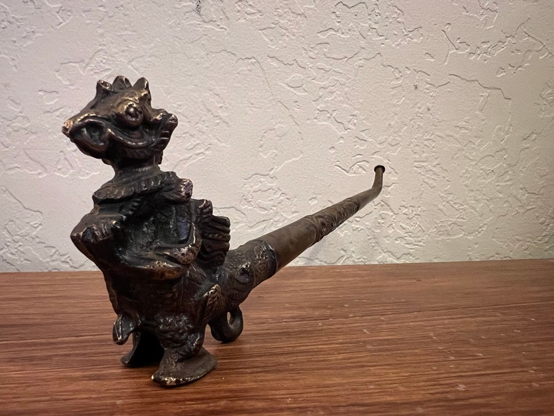 Antique Metal Griffin Pipe | Ornate Pipe | Vintage | Vintage Collector ...
