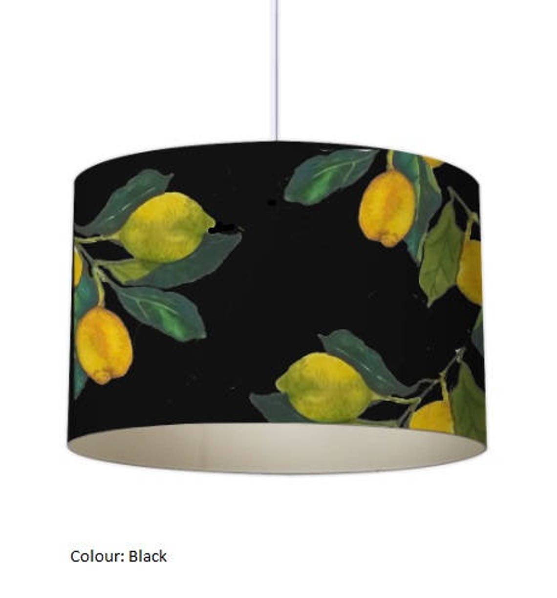 Patterned Lampshade, Designer Lampshade, Lemon Lampshade, Ceiling ...