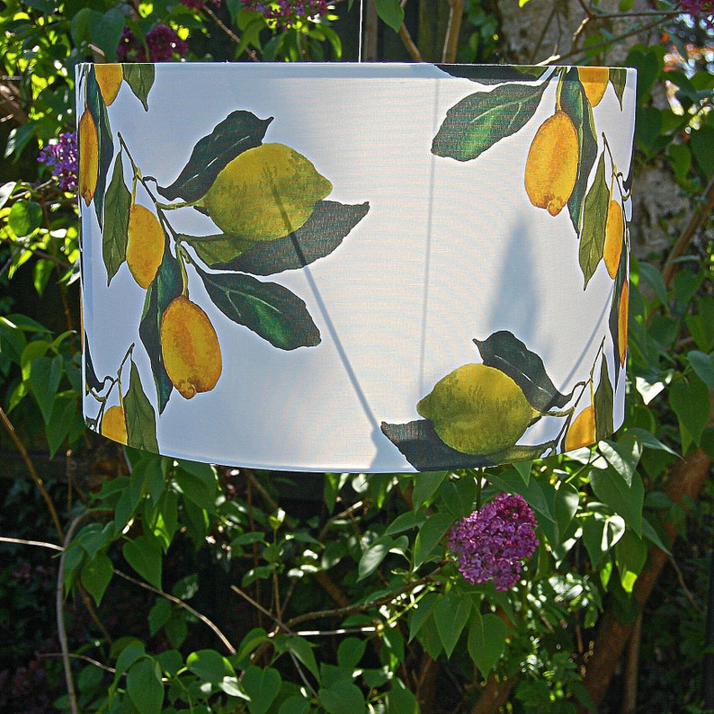 Patterned Lampshade, Designer Lampshade, Lemon Lampshade, Ceiling ...