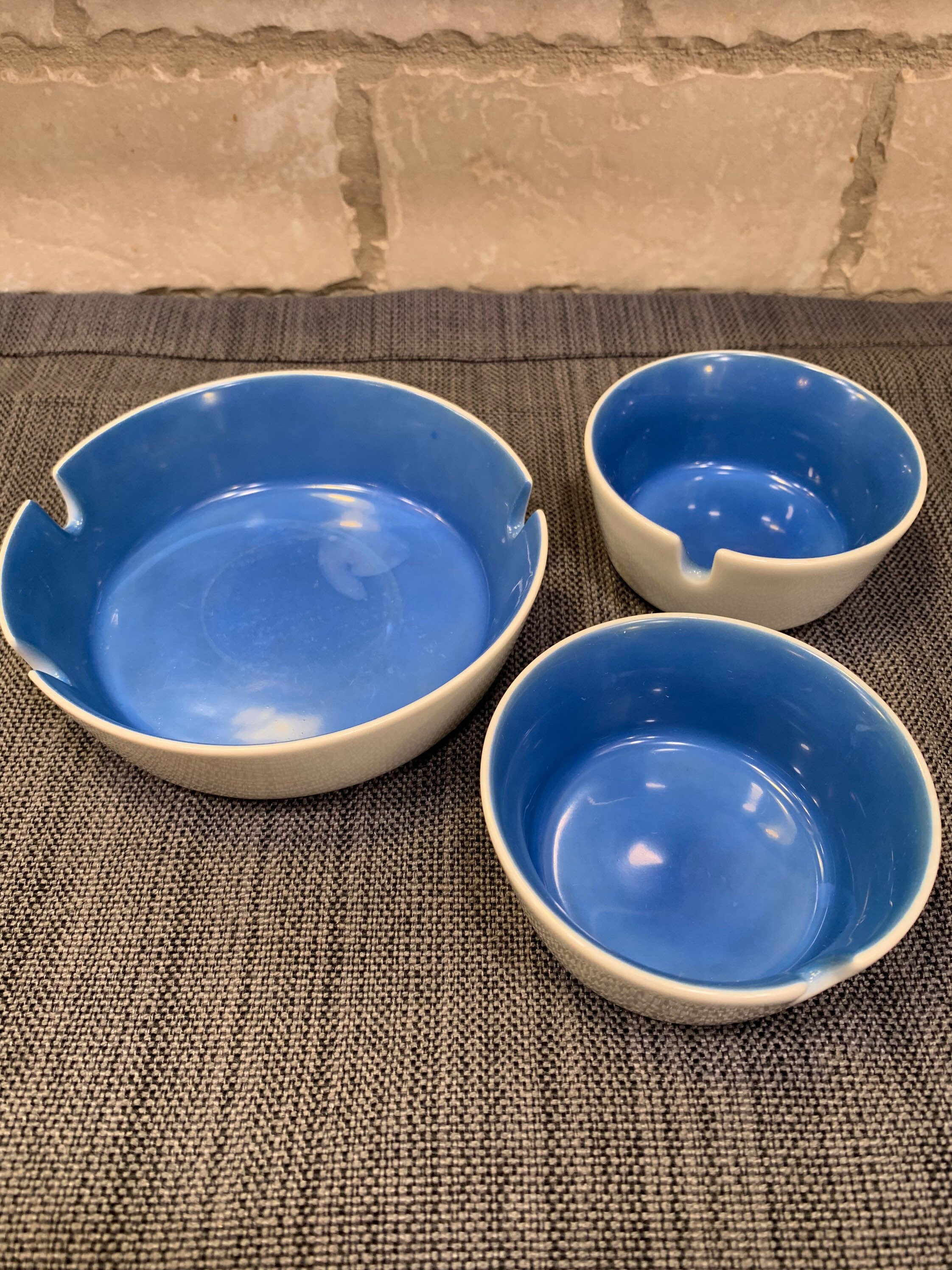 Vintage Ceramic Ashtray Set - Etsy