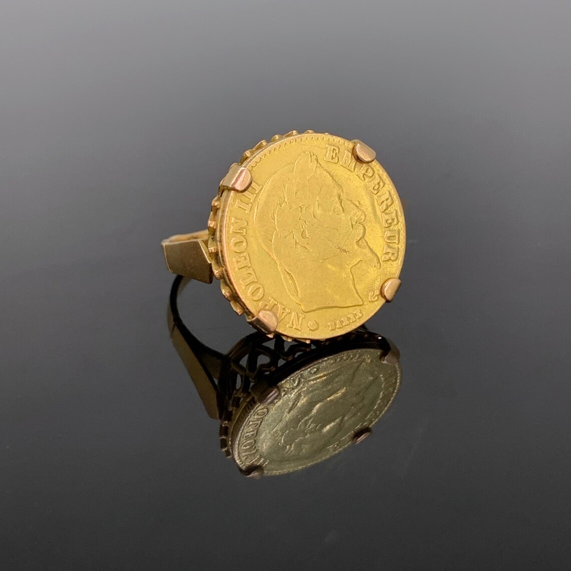 Vintage Retro Napoleon III Sovereign Ring 18kt Yellow Gold - Etsy