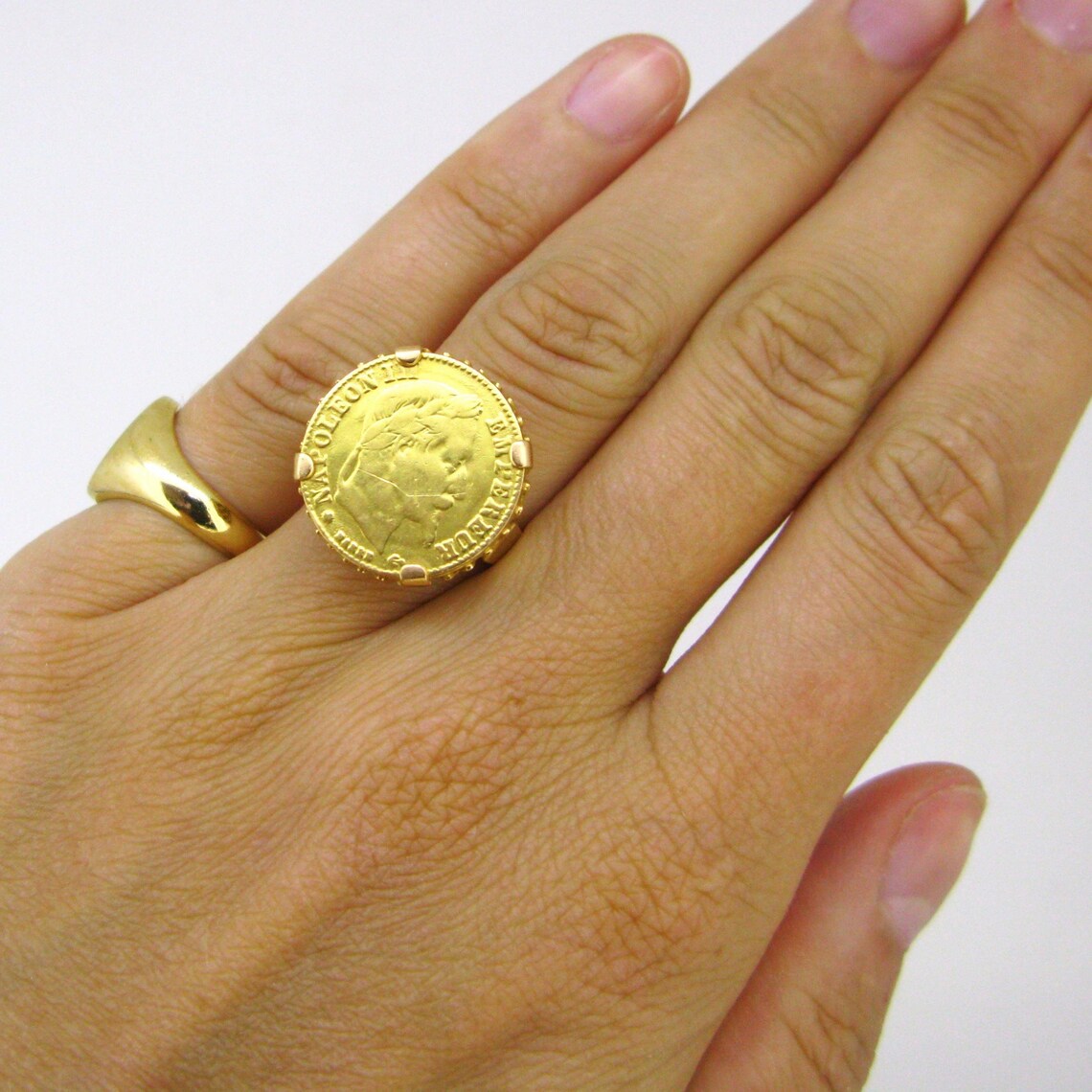 Vintage Retro Napoleon III Sovereign Ring 18kt Yellow Gold - Etsy