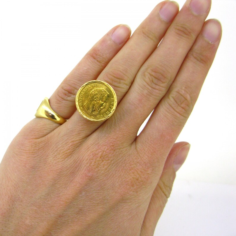 Vintage Retro Napoleon III Sovereign Ring by Habrard Et Fils - Etsy