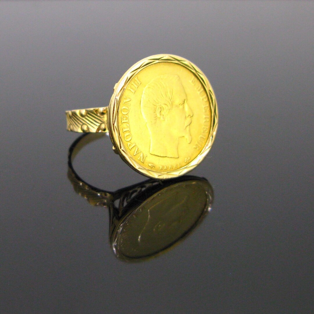 Vintage Retro Napoleon III Sovereign Ring by Habrard Et Fils, 18kt ...