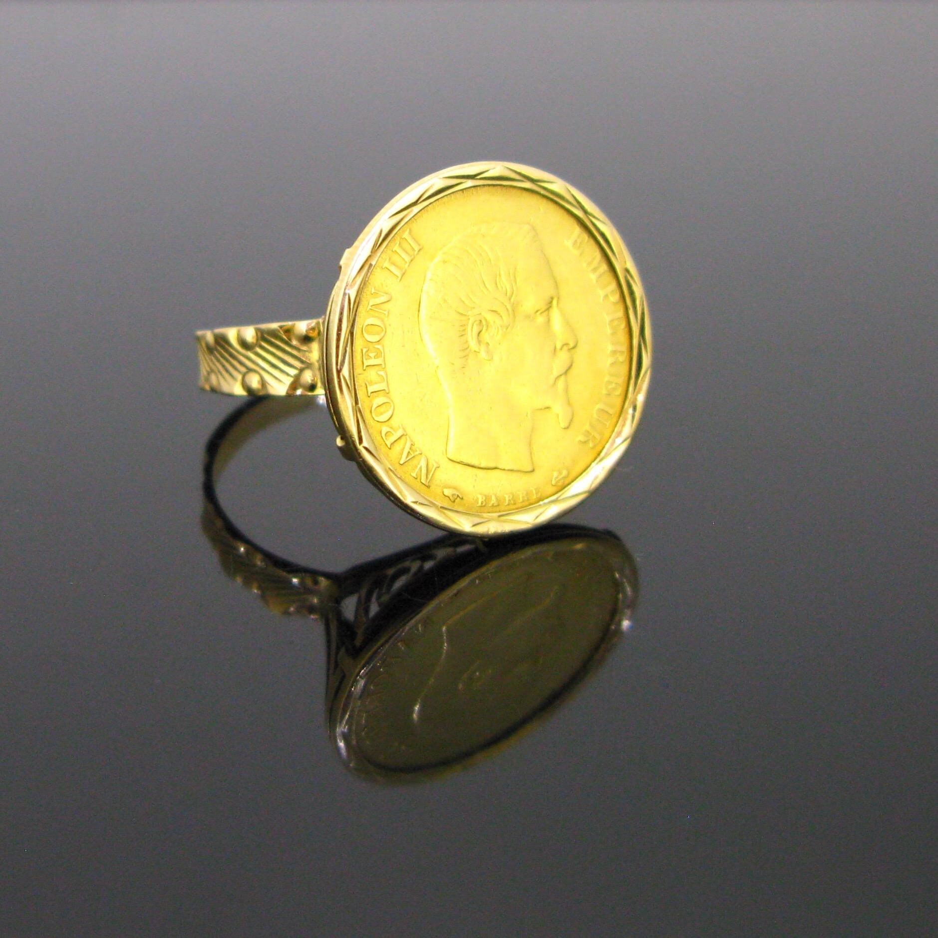 Vintage Retro Napoleon III Sovereign Ring by Habrard Et Fils - Etsy