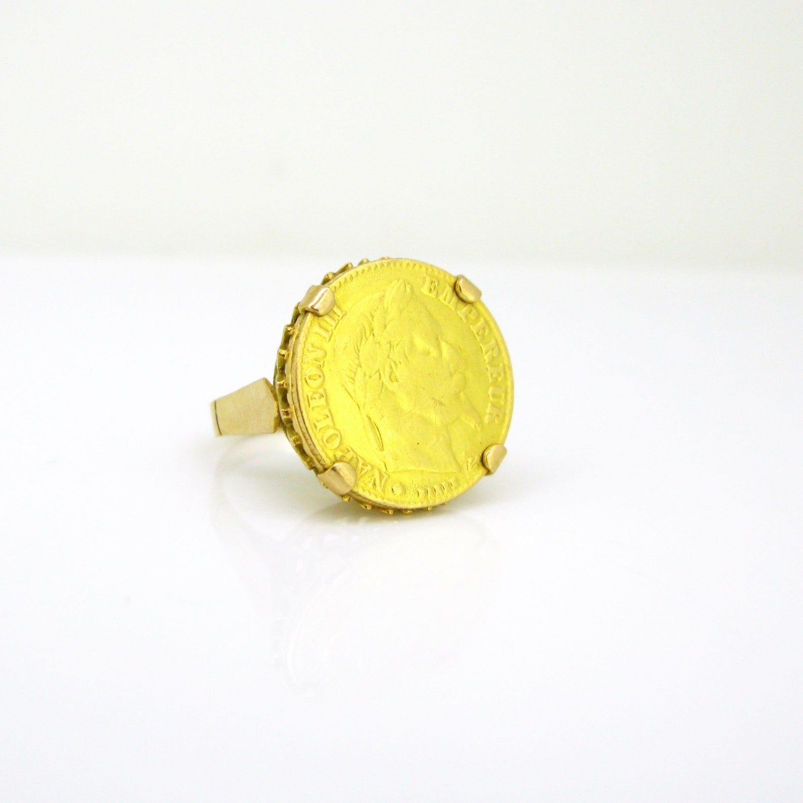 Vintage Retro Napoleon III Sovereign Ring 18kt Yellow Gold - Etsy