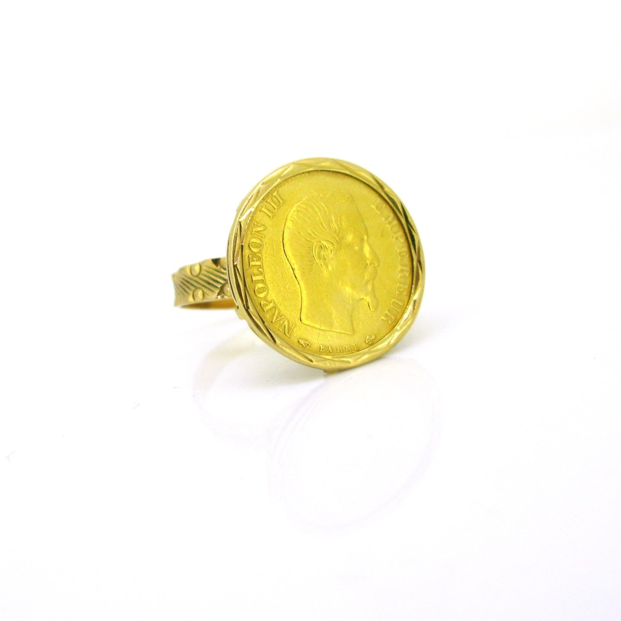 Vintage Retro Napoleon III Sovereign Ring by Habrard Et Fils - Etsy