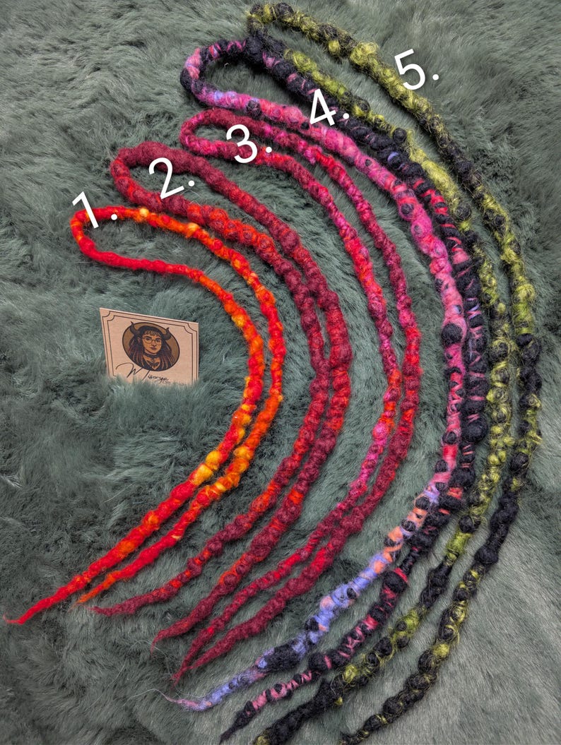 1 DE Temporary Dreadlock Extensions From Wool - Etsy