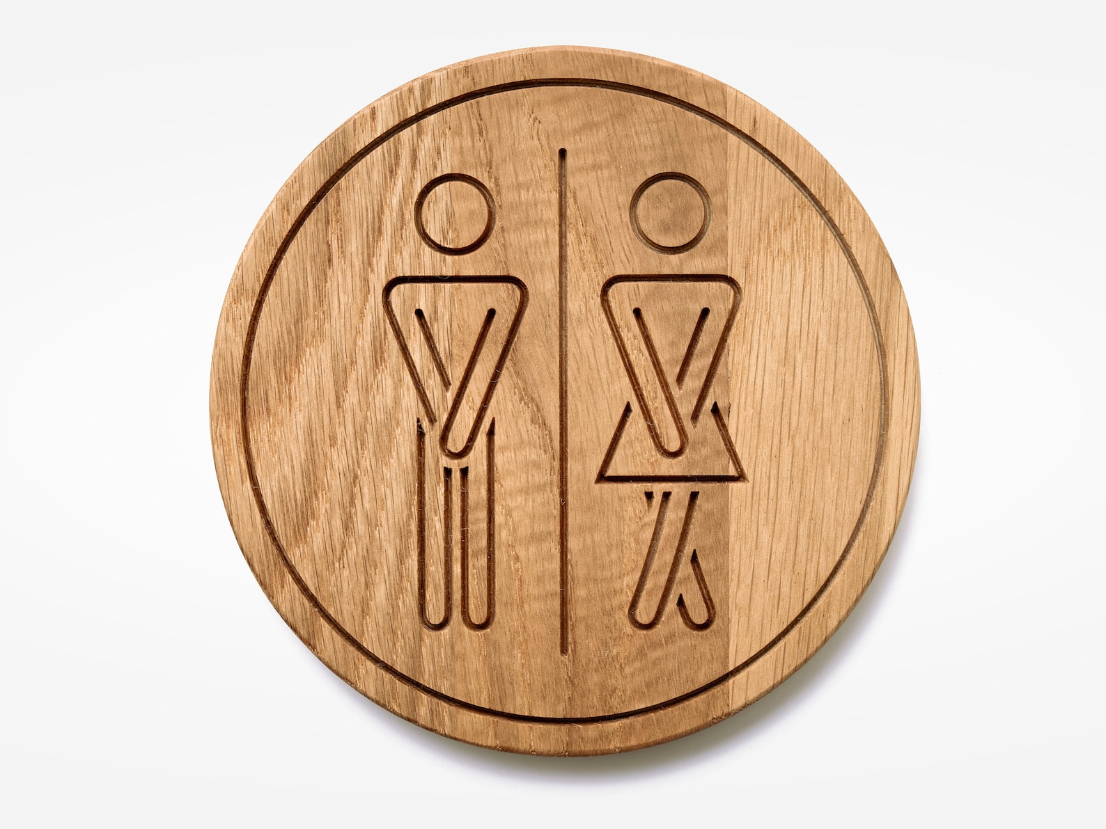 Oak Wood Restroom Sign: Funny WC Door Decor - Etsy
