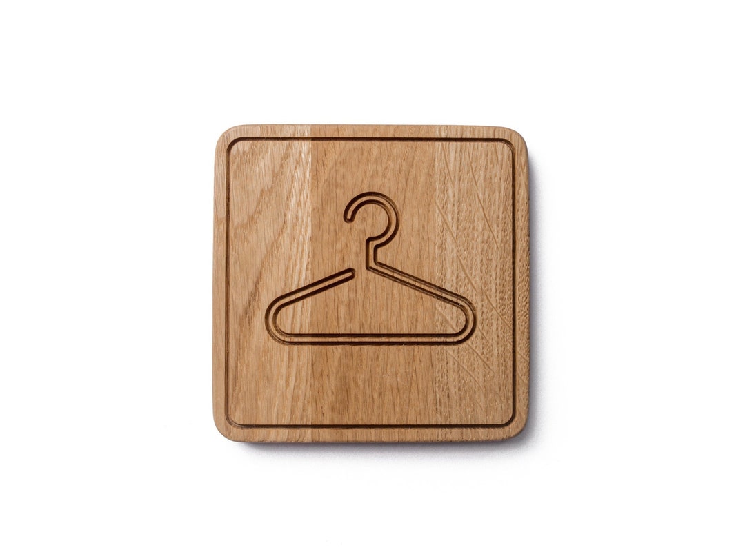 Oak Wood Wardrobe Sign: Cloakroom Door Decor - Etsy