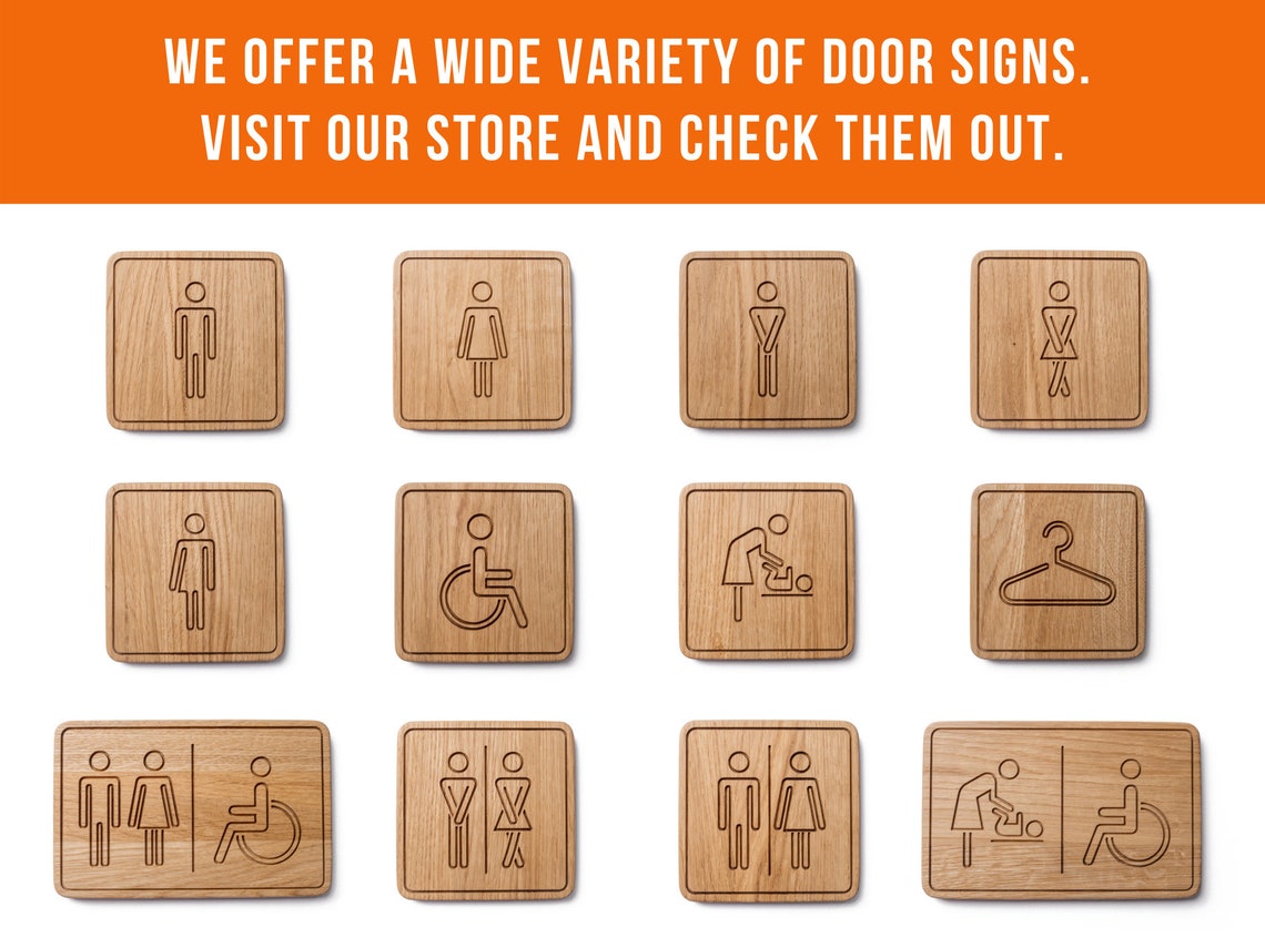 Wardrobe Sign Cloakroom Sign Bathroom Sign Bathroom Door - Etsy