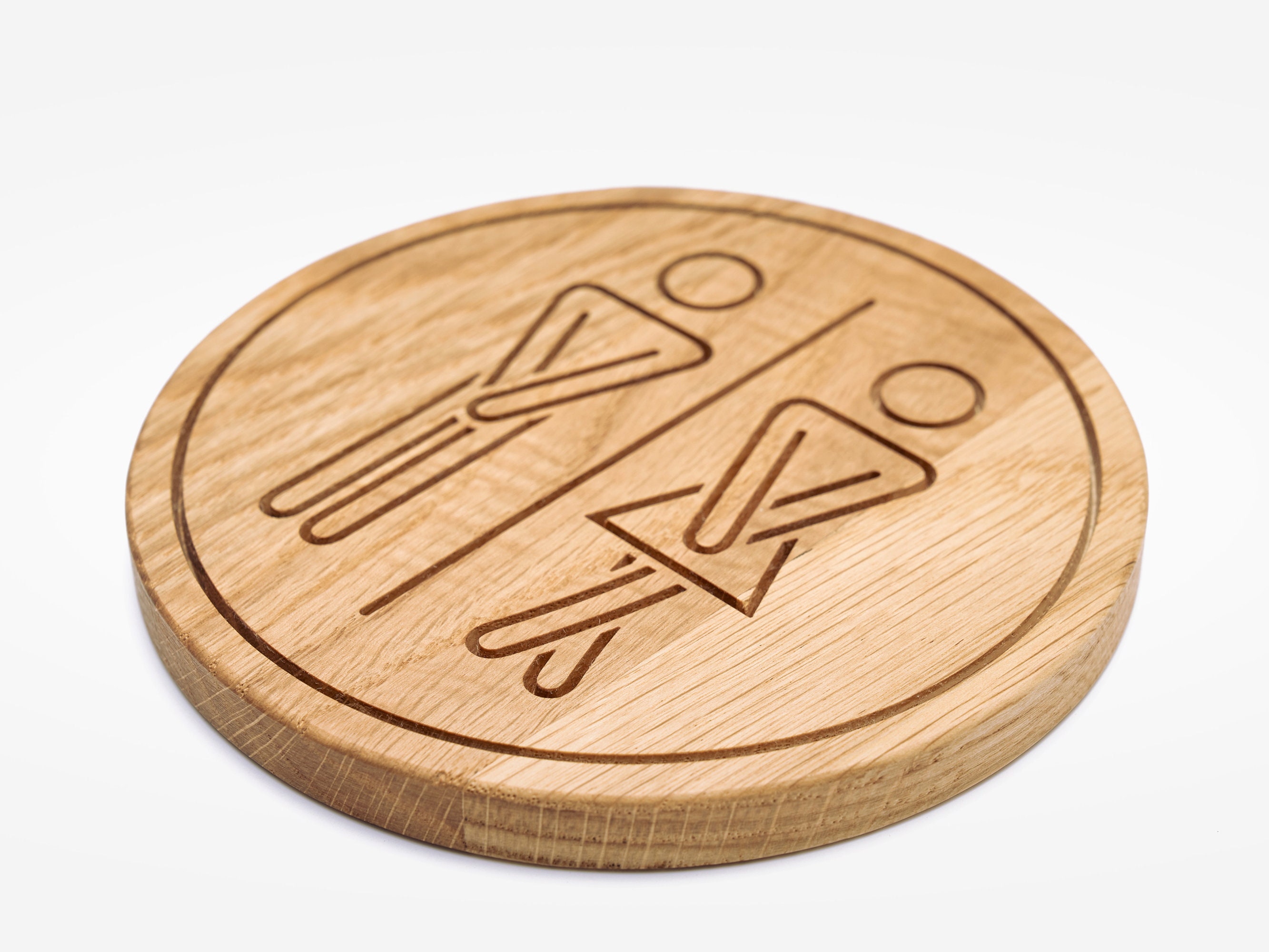 Oak Wood Restroom Sign: Funny WC Door Decor - Etsy