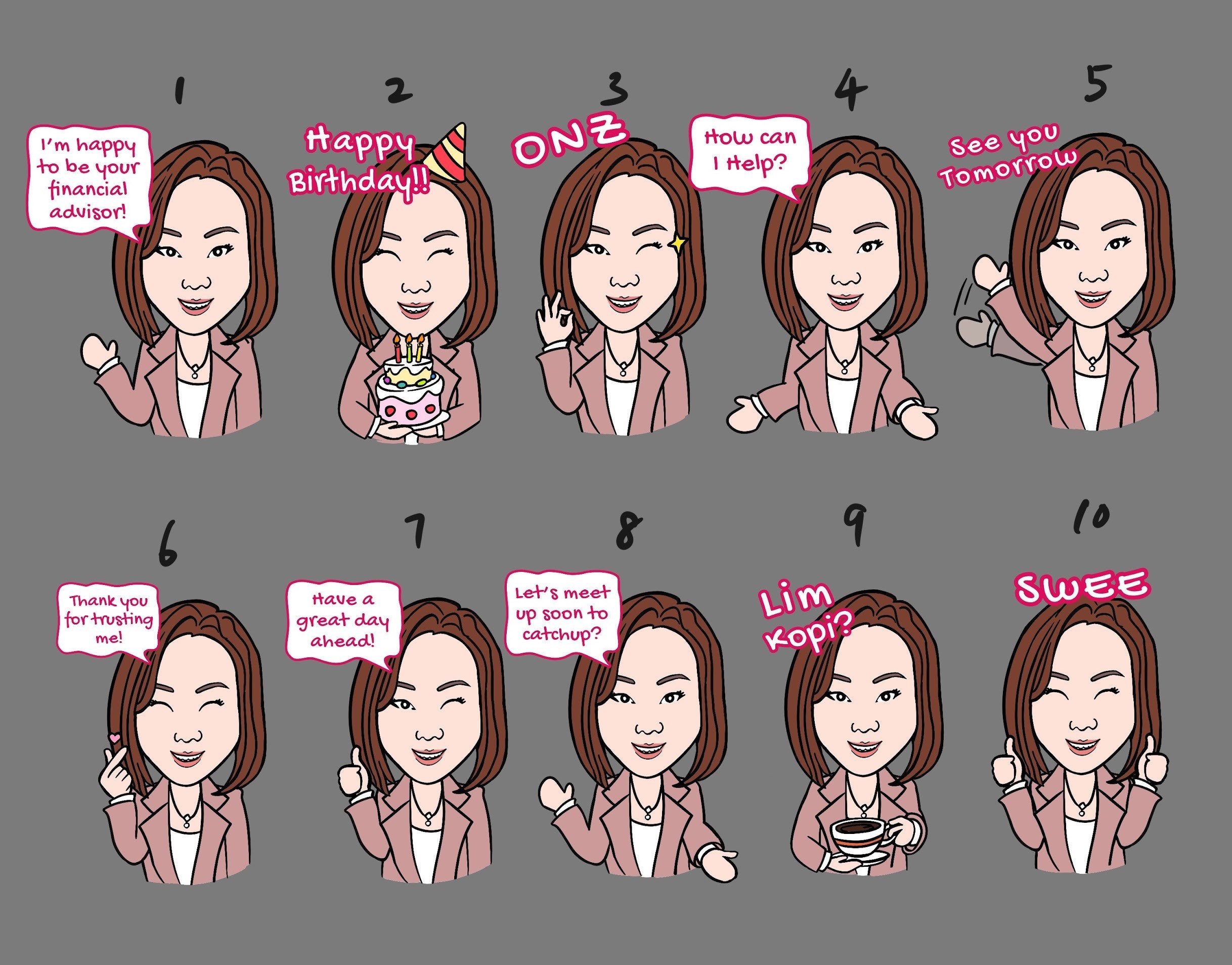 Custom Whatsapp Stickers 3 Celebration Greeting/ Special Theme ...