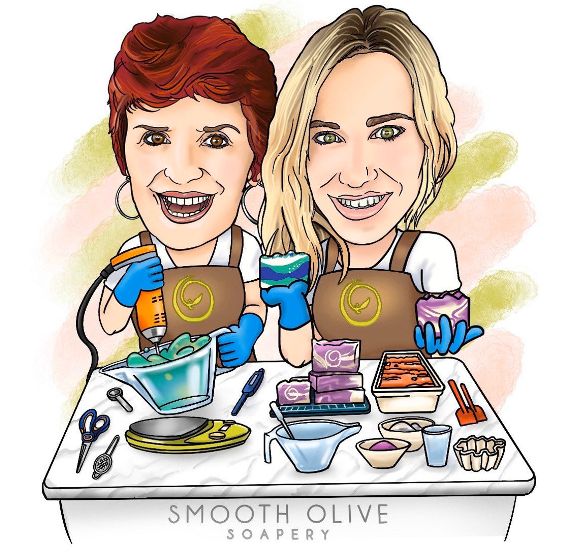 Branding Your Shop // Custom Cartoon Portrait Illustration // | Etsy