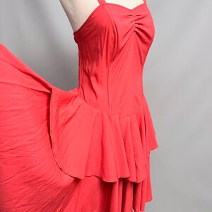 1980s Vintage Rah Rah Skirt Party Dress in Coral Pink - Etsy