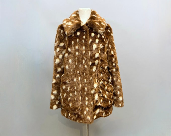 Faux Fur Bambi Jacket by Jakke / Fun Fur / Polka Dot - Etsy