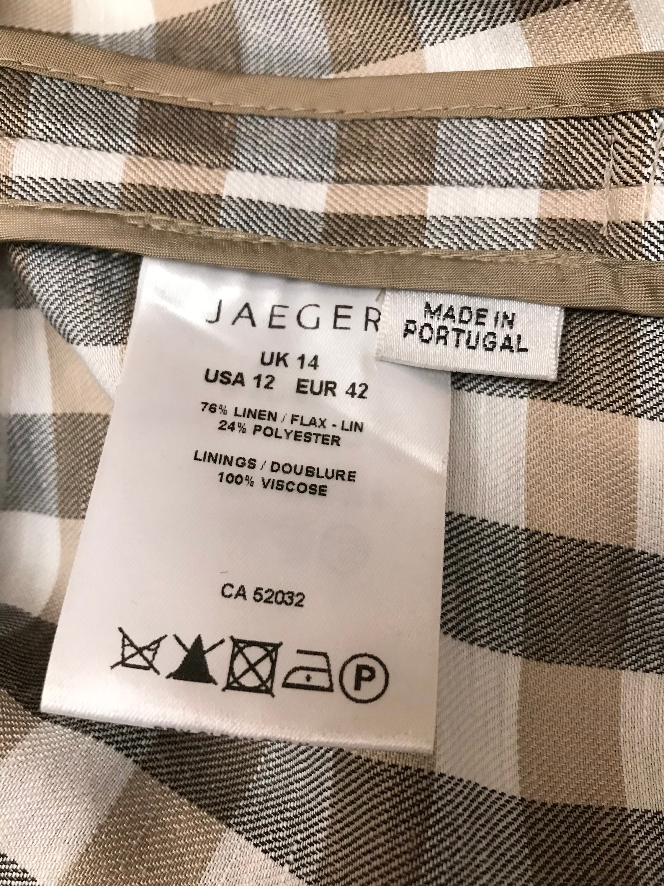 1990s Jaeger Check Linen Trench Coat / Light Jacket - Etsy