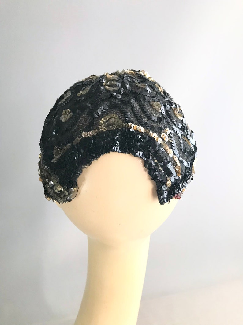 1930s Art Deco Sequin Skull Cap/ Flapper Cap / Hair Net - Etsy