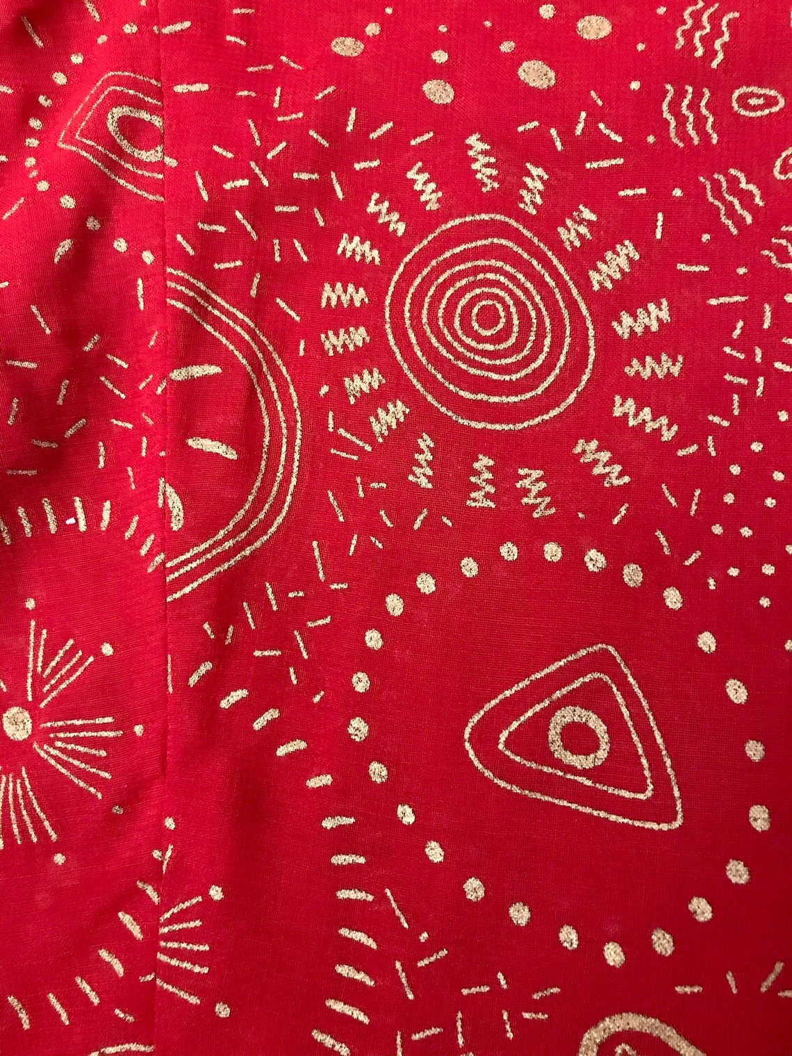 1980s Red With Gold Design 2 Piece Co Ord Top and Trousers by - Etsy UK