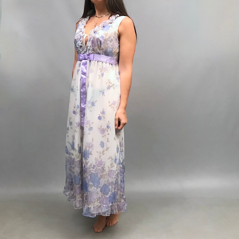1960s Frilly Nighty Peignoir Sexy Gown - Etsy