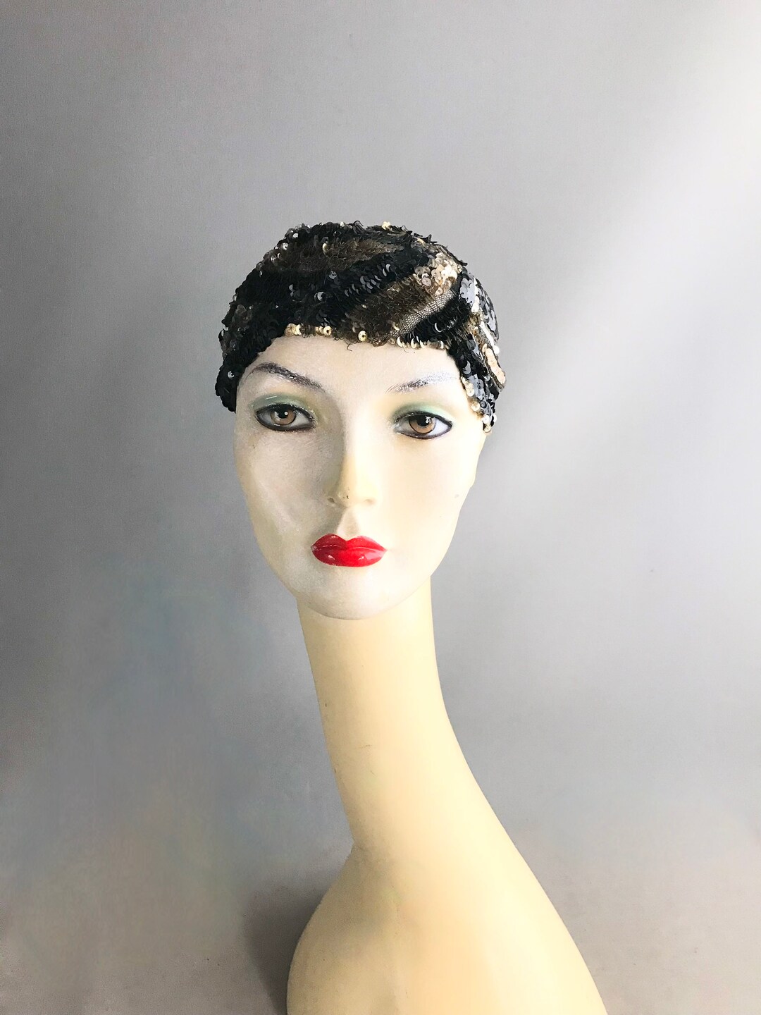 1930s Art Deco Sequin Skull Cap/ Flapper Cap / Hair Net - Etsy