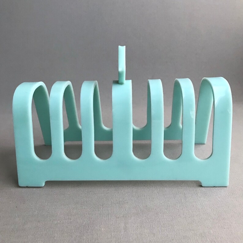 1950s Early Plastic Duck Egg Blue Toast Rack and Butter Dish - Etsy