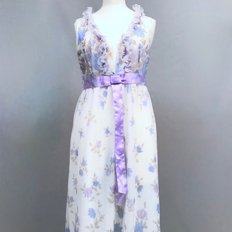 1960s Frilly Nighty Peignoir Sexy Gown - Etsy