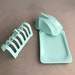 1950s Early Plastic Duck Egg Blue Toast Rack and Butter Dish Made by ...