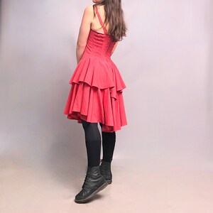 1980s Vintage Rah Rah Skirt Party Dress in Coral Pink - Etsy