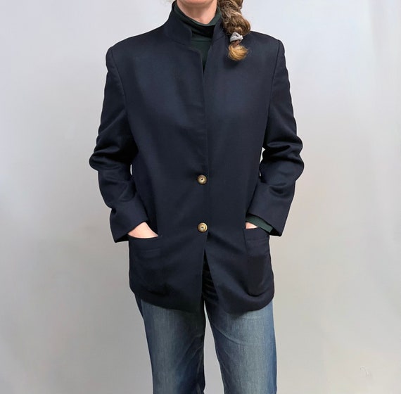 1990s wool and Cashmere Navy blue Blazer by Pringle - Gem