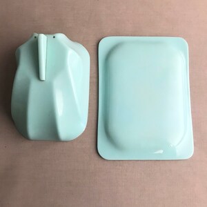 1950s Early Plastic Duck Egg Blue Toast Rack and Butter Dish Made by ...