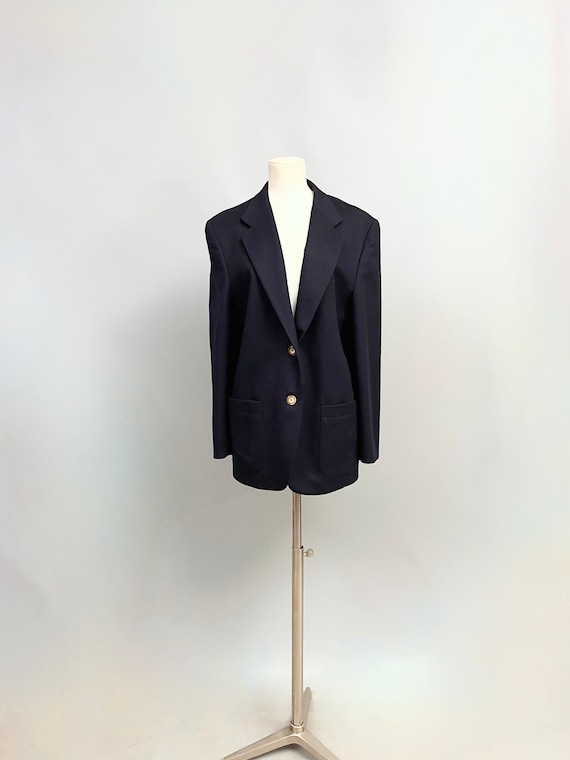 1990s wool and Cashmere Navy blue Blazer by Pringle - Gem