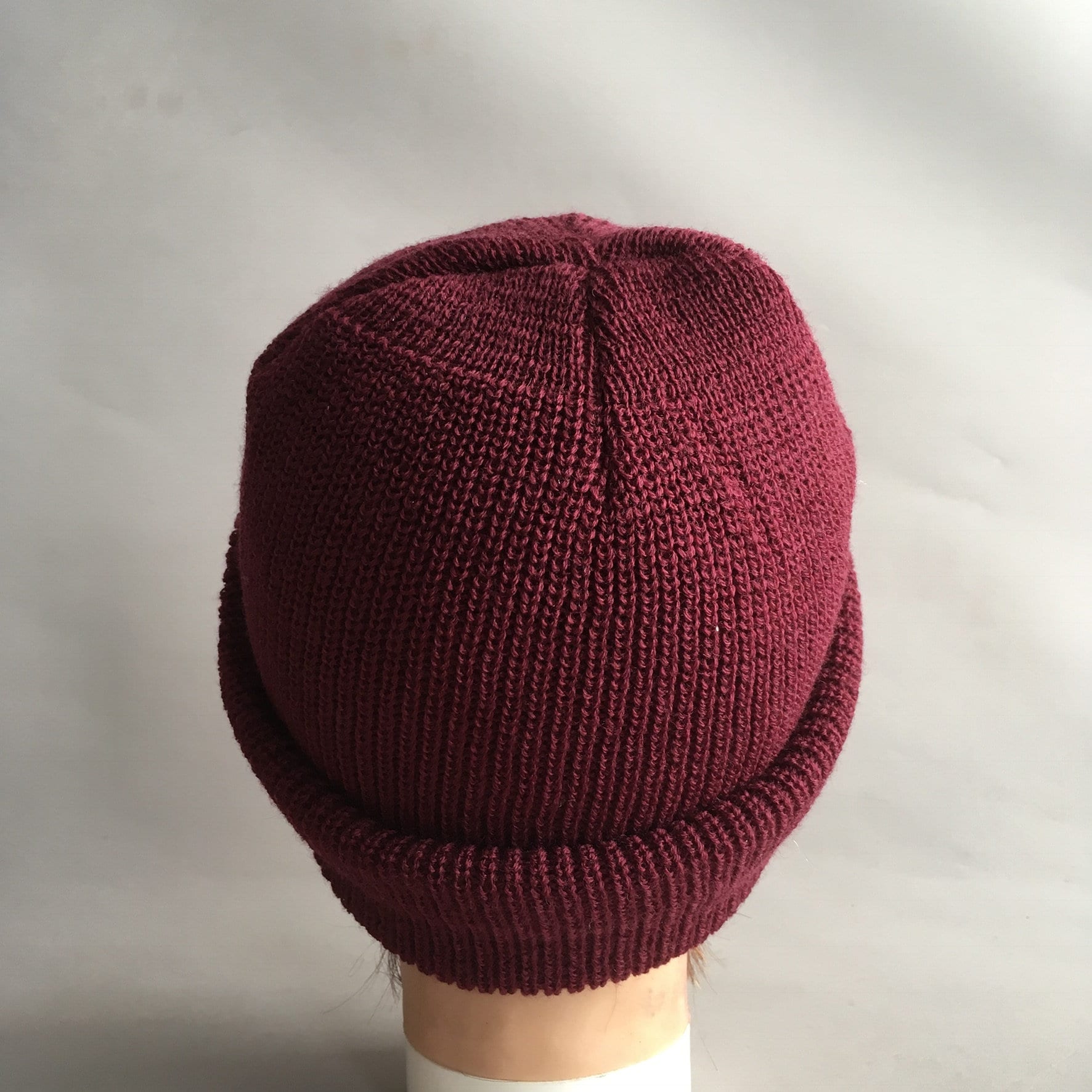 100% wool maroon Beanie unisex one size fits all | Etsy