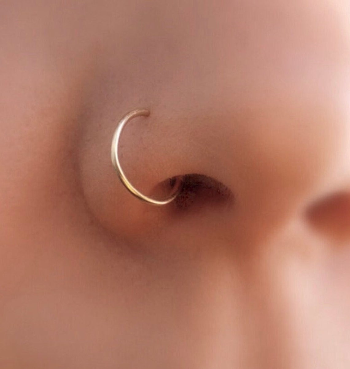 NOSE Ring 22g 20g Hoop Rook Tragus Sterling Silver | Etsy UK