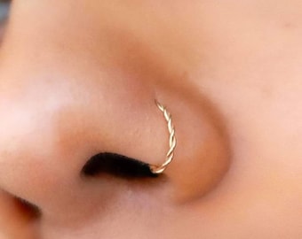 Silver Delicate Nose Ring - Etsy