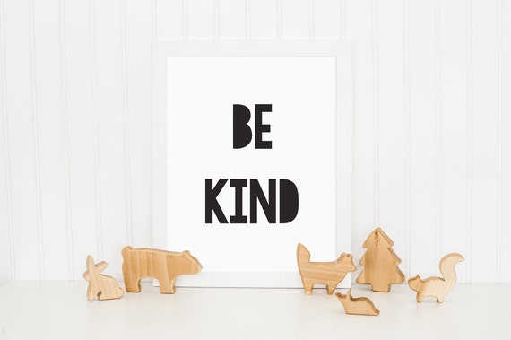 Be Kind Print Inspirational Kids Print Kids Print - Etsy