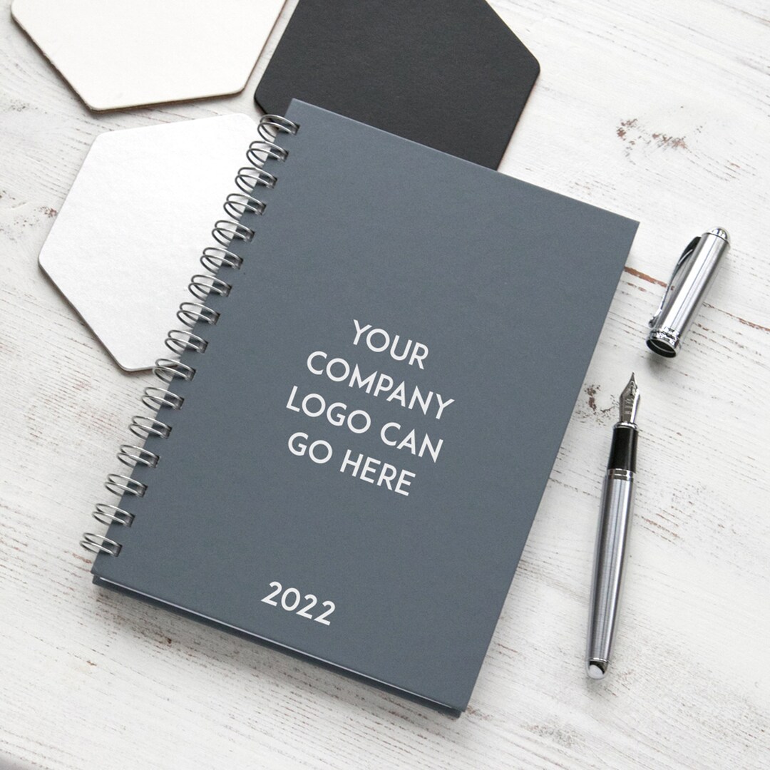 Company Diary Corporate Diary Logo Diary Any Text 2023 - Etsy