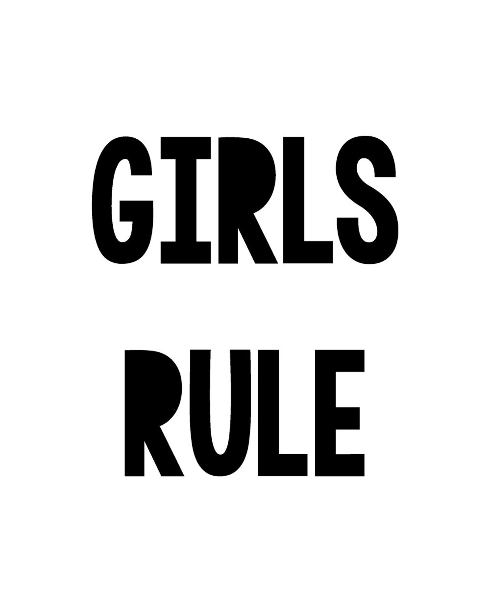 Girls Rule Print Kids Print Kids Bedroom Print Childrens | Etsy